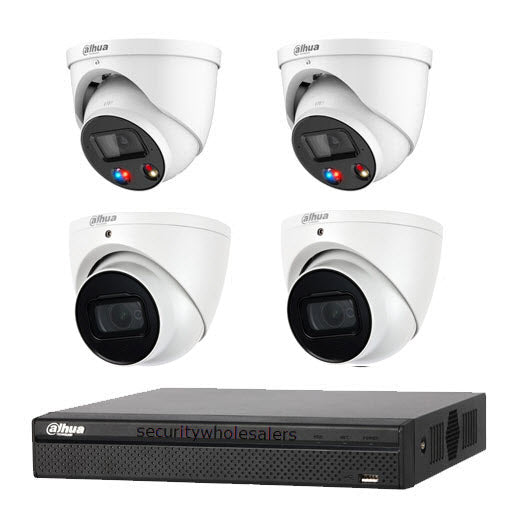 Dahua Hybrid Kit - 2 x 8MP TIOC, 2 x 6MP 3666 Turret Kit with 4CH NVR – SecurityAustralia