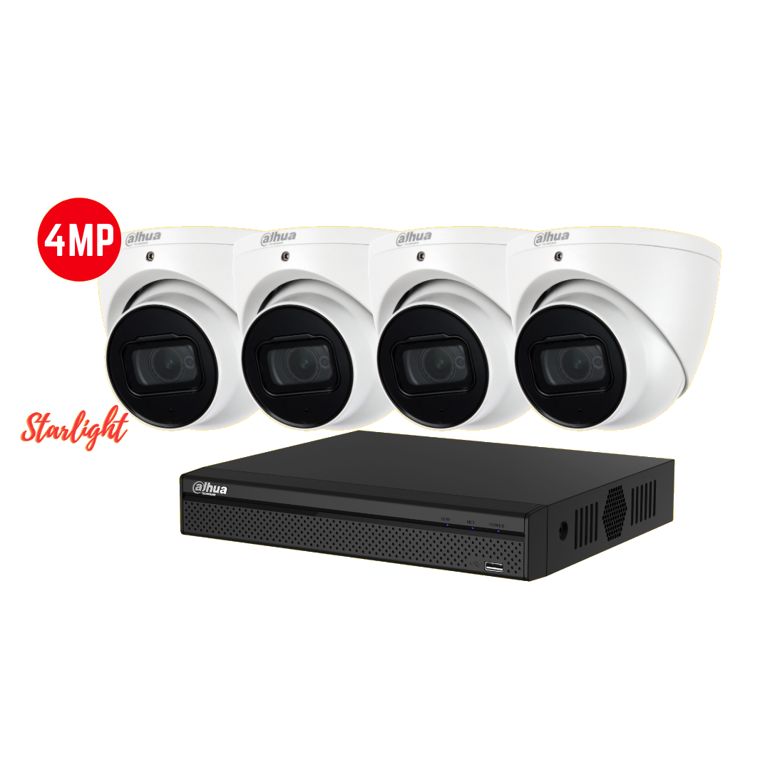 Dahua 4 x 4MP DH-IPC-HDW3466EMP-S-AUS SMD Wizsense Camera Kit ...
