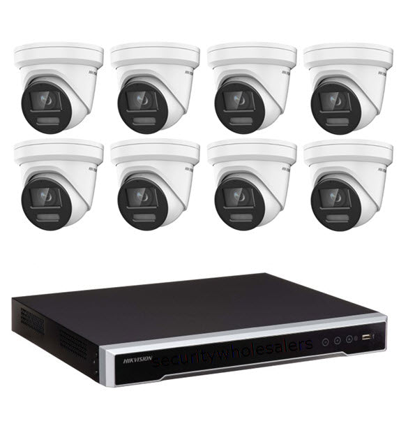 8MP Hikvision Colorvu CCTV Kit: 8 x Colorvu Turret Liveguard Cameras + – SecurityAustralia