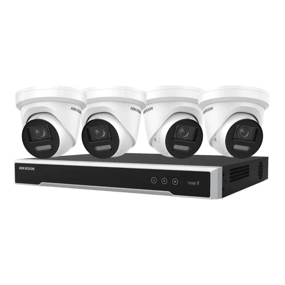 Hikvision 4 x 8MP Cameras & 8 Channel NVR CCTV Kit: 4 x ColorVu Hybrid ...