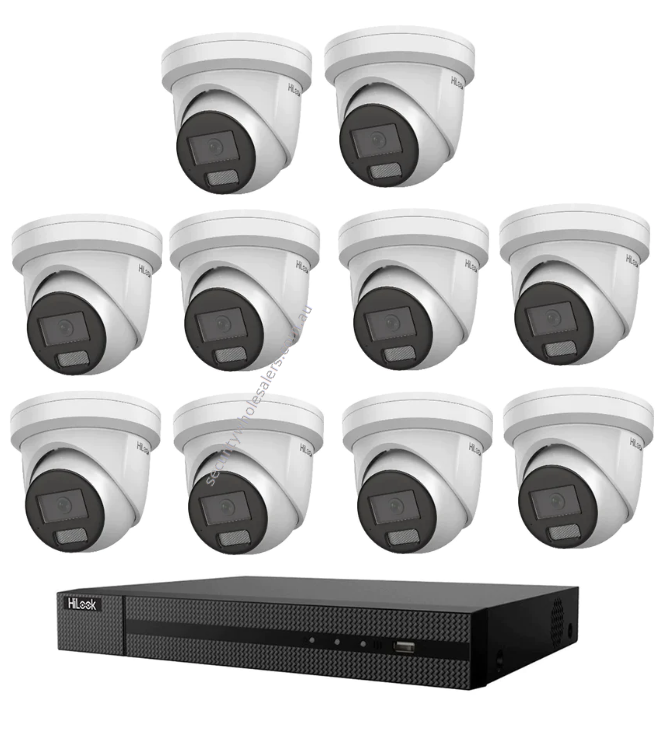 HiLook by Hikvision 10 x 6MP IPC-T262H-MU Acusense 16CH CCTV Kit ...