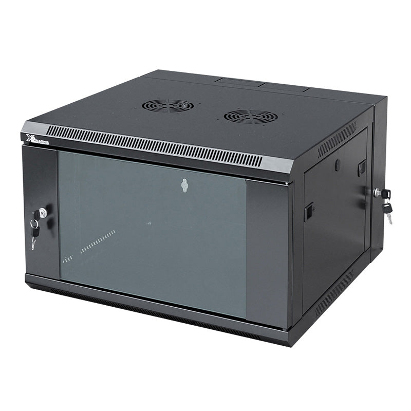 X2 Racks, 6RU Double Section Wall Mounted Cabinet, 600 (W) x 600 (D) x ...