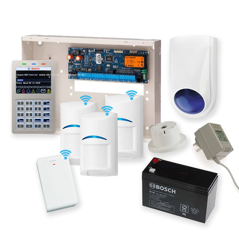 Bosch 6000 Series Alarm Kit with Smart Keypad, 3 x Bosch Gen2 Wireless ...