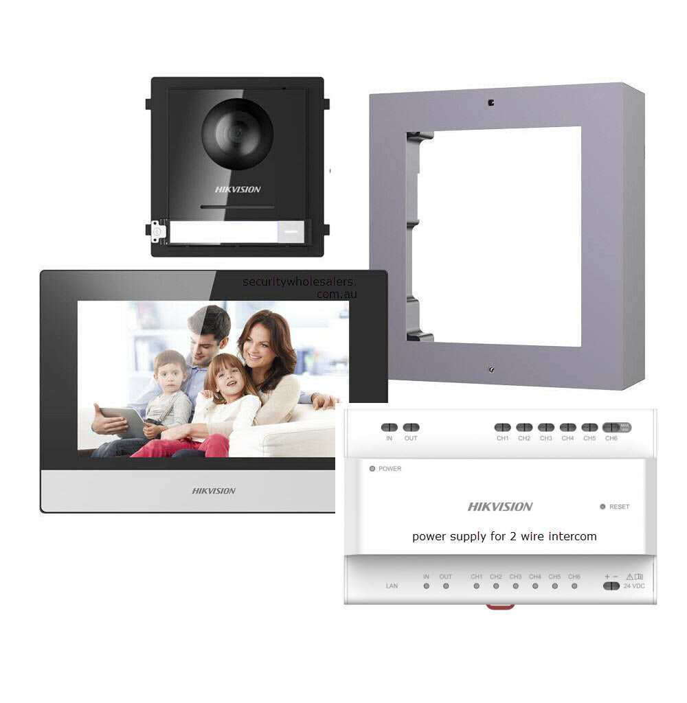 Hikvision Gen2 2 Wire Video Intercom Kit - inc Door & Indoor Station ...