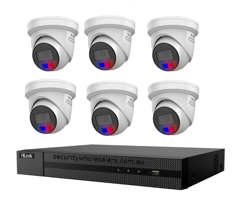 HiLook 6MP Acusense 6 Camera , 8CH NVR Kit - ACDC All in one Camera wi ...