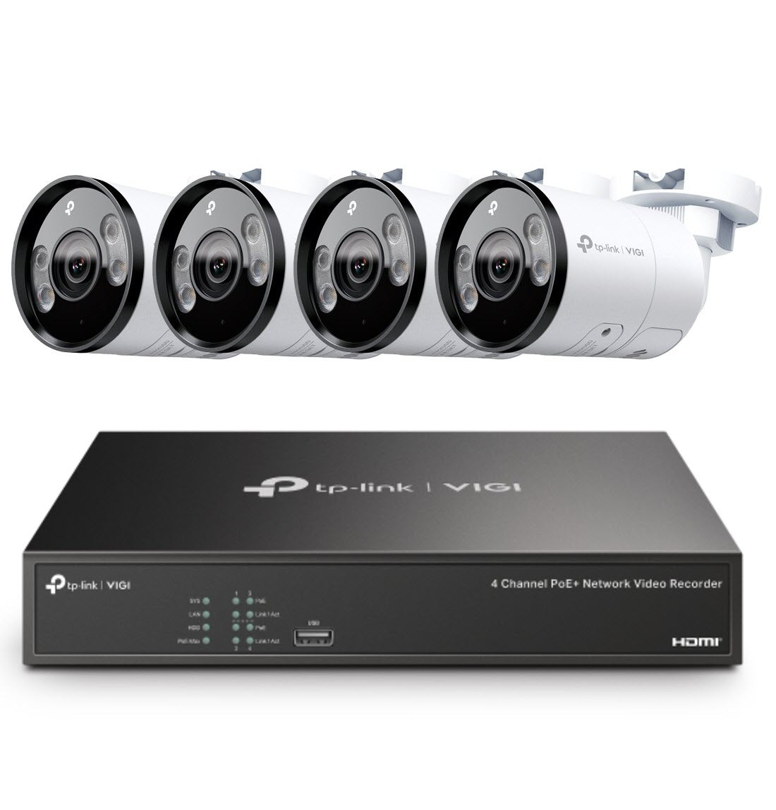 TP-Link Insight 8MP Bullet CCTV Kit: 4 x IP Cameras (Full-Colour Speak ...